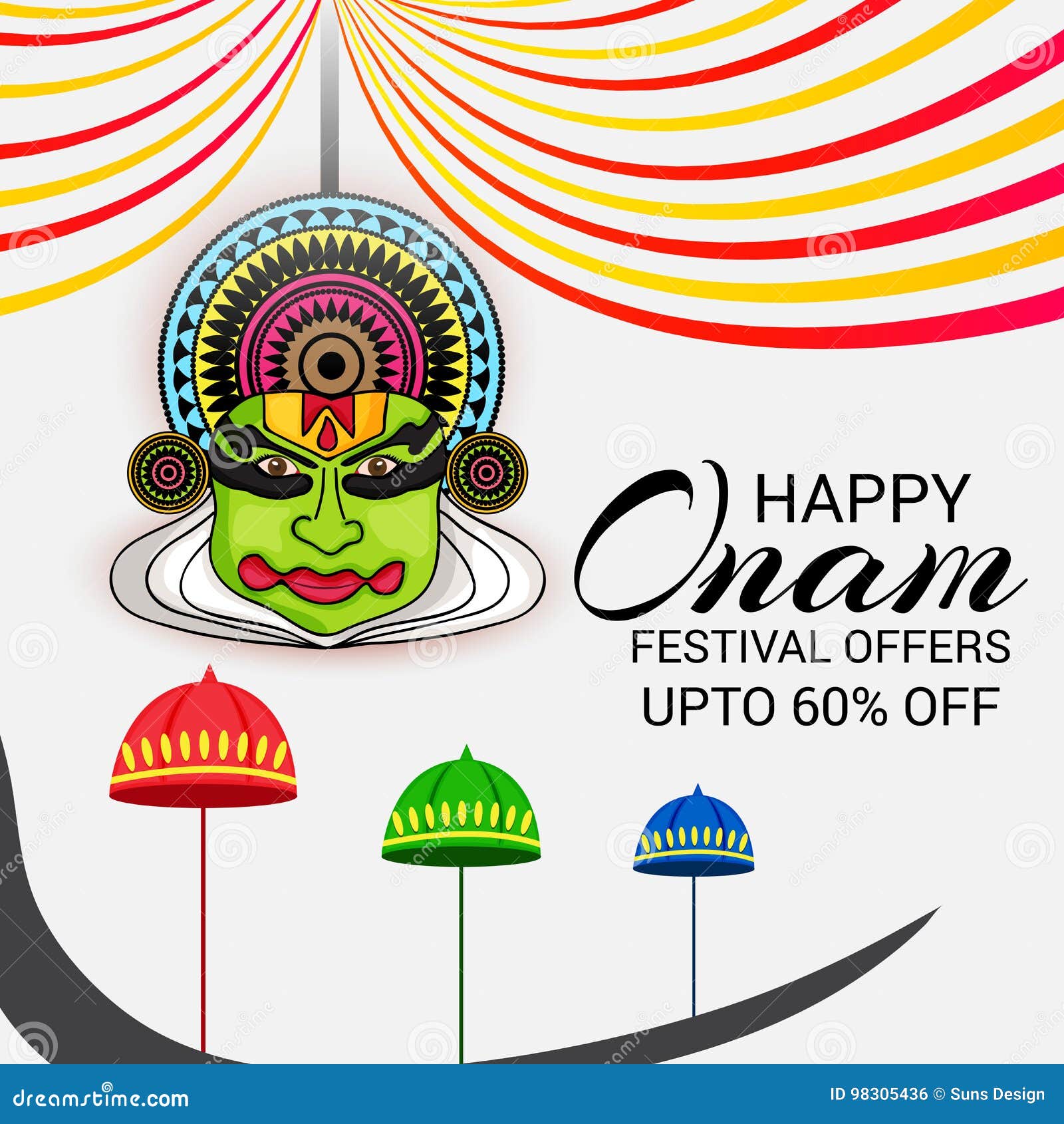 Onam stock illustration. Illustration of cultural, design - 98305436