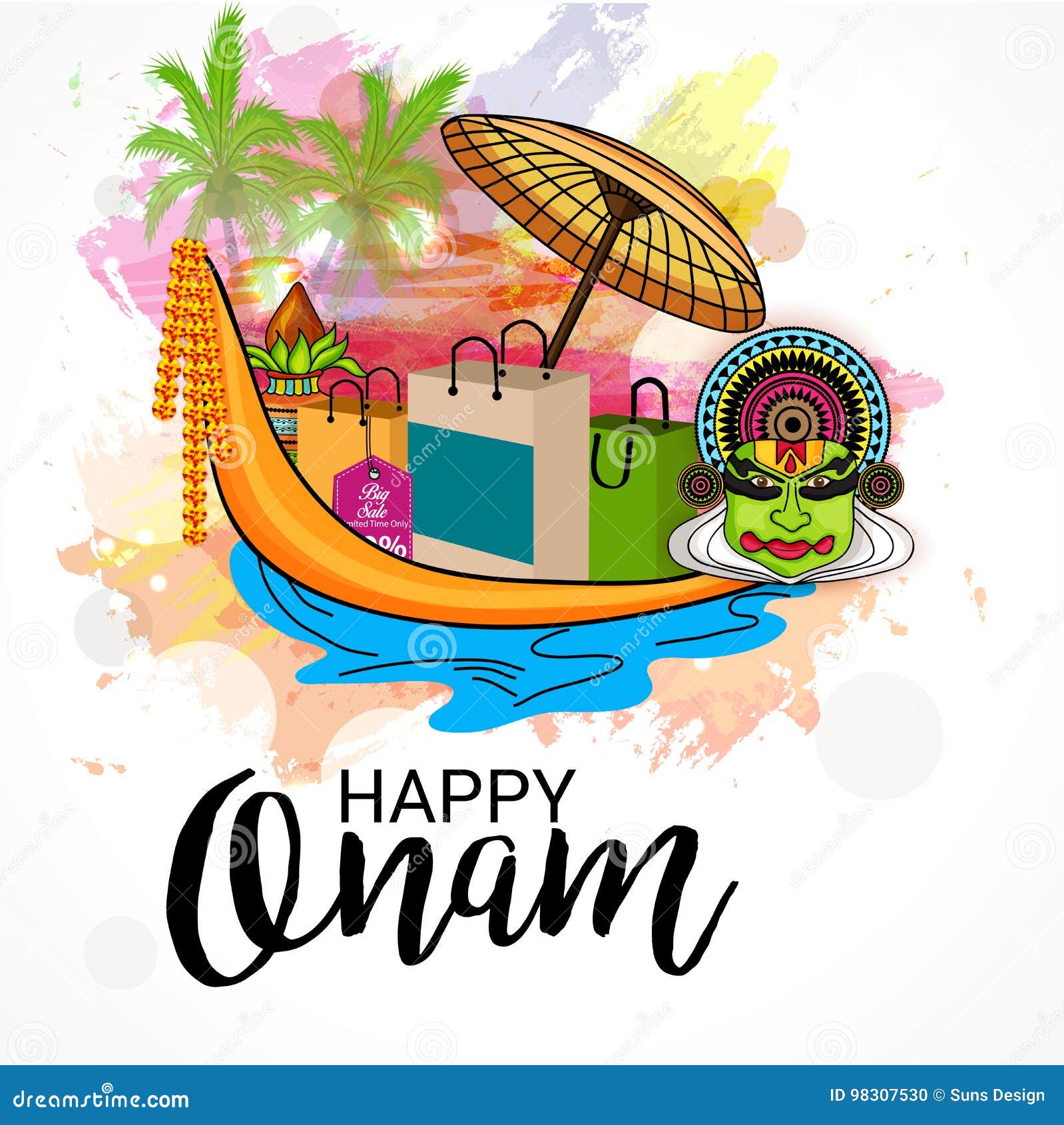 Onam stock illustration. Illustration of celebration - 98307530
