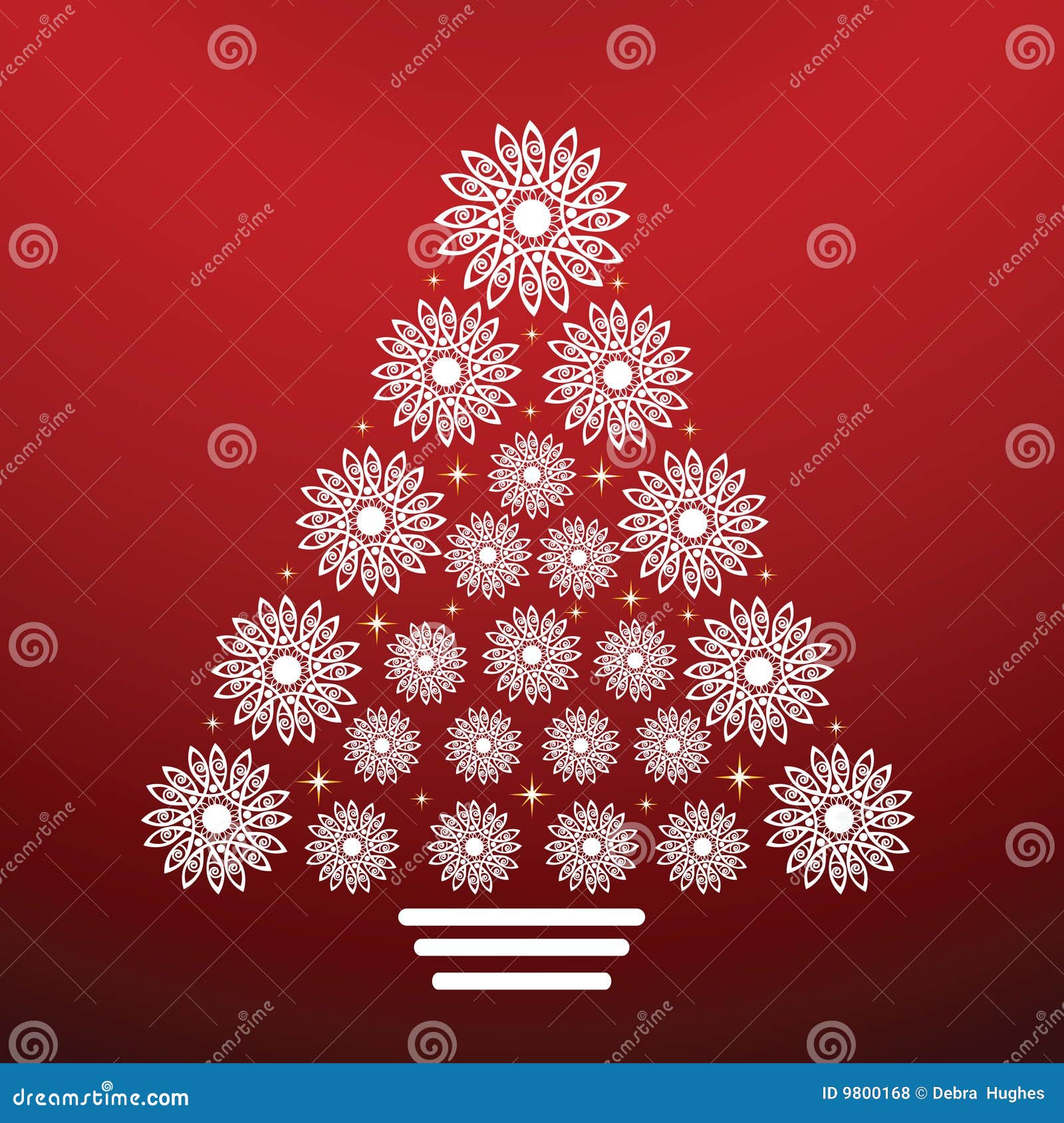 Onate Snowflake Christmas Tree Stock Vector - Illustration of circles ...