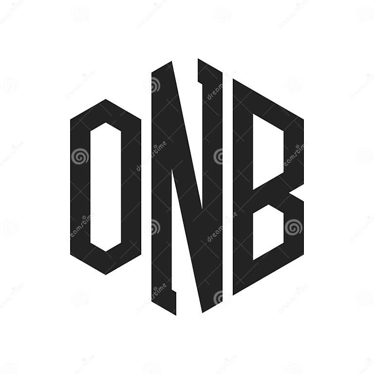 ONB Logo Design. Initial Letter ONB Monogram Logo Using Hexagon Shape ...