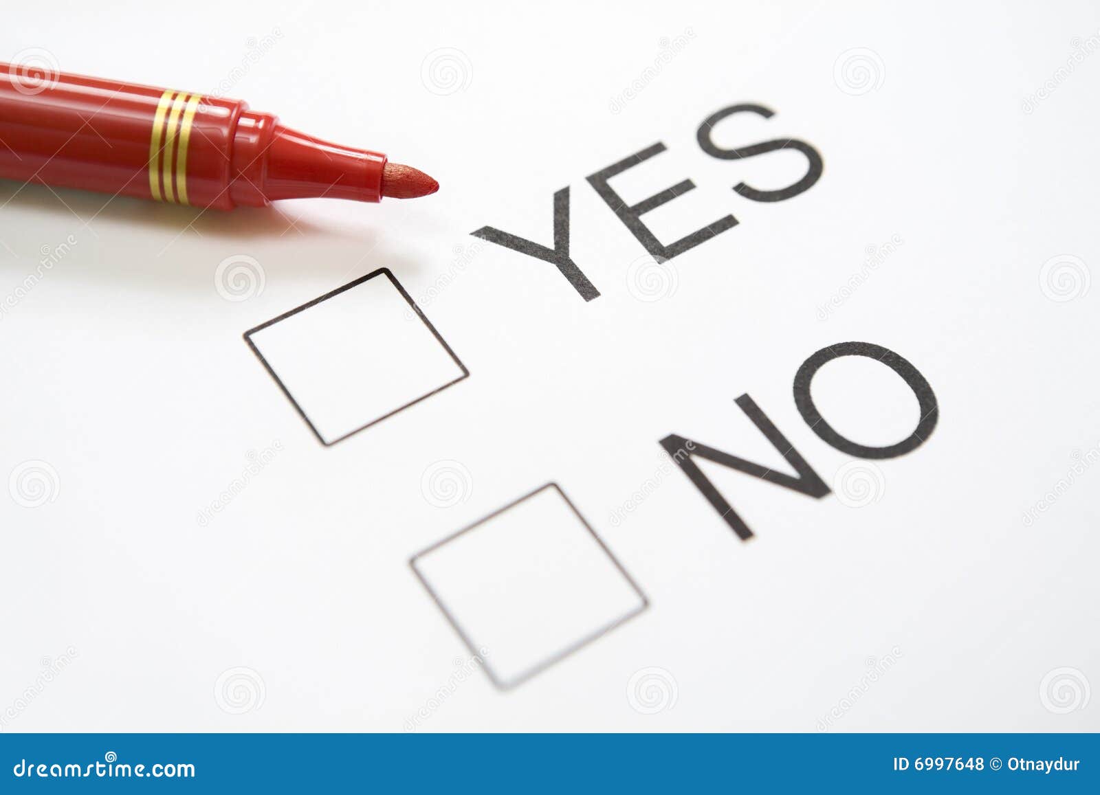 Onbesliste ?Ja/nee? vraag stock foto. Image of ongemerkt - 6997648