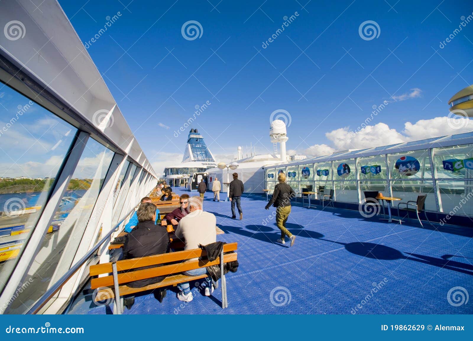 Onboard cruise ship editorial stock image. Image of architecture - 19862629