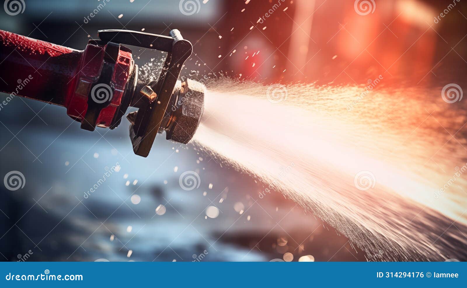 Onboard Fire Suppression Operation Of Firefighting Nozzles.AI Generated ...