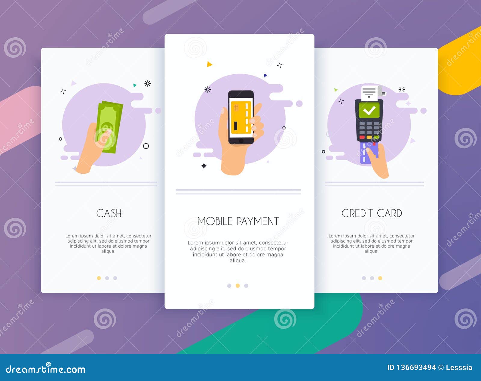 Onboarding Screens User Interface Kit for Mobile App Templates Concept ...
