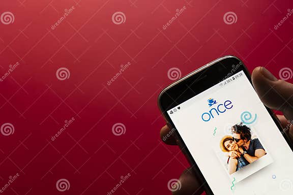 The Once app editorial stock photo. Image of holding - 173573208