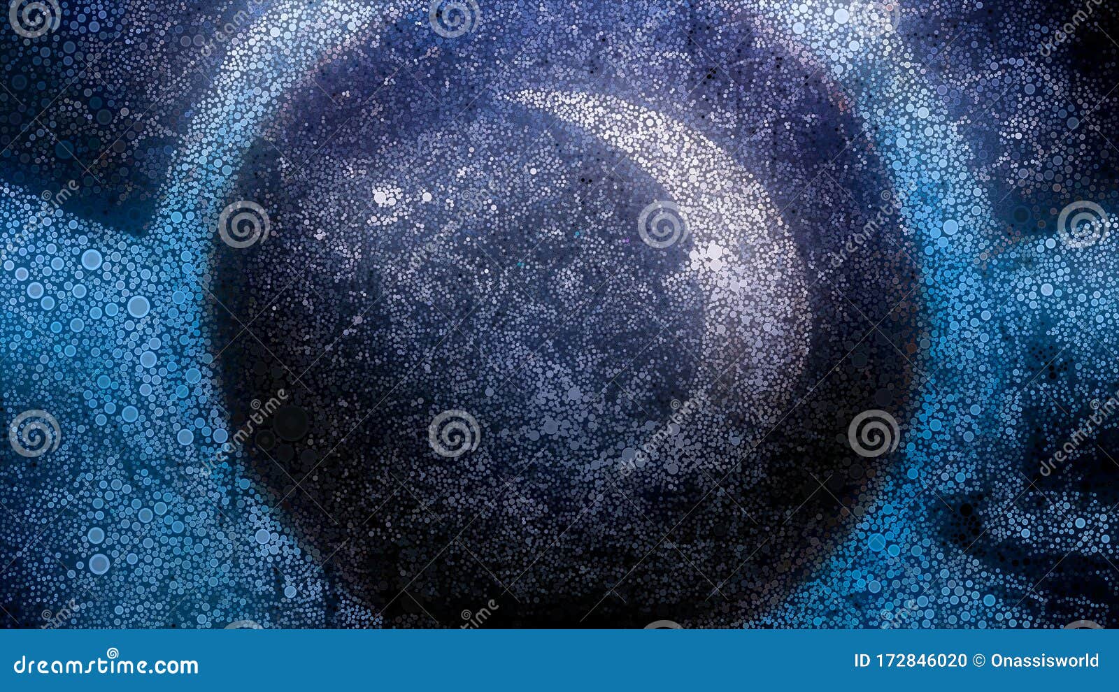 Once in a Blue Moon Concept Abstract Art Stock Illustration ...