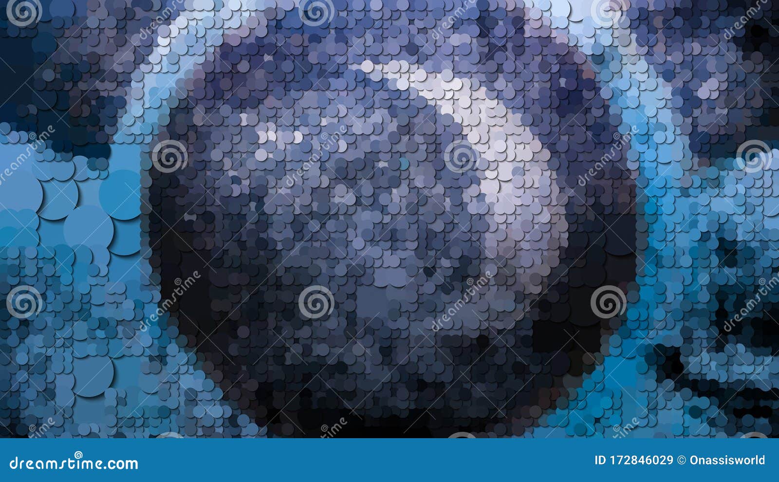 Once in a Blue Moon Concept Abstract Art Stock Illustration ...
