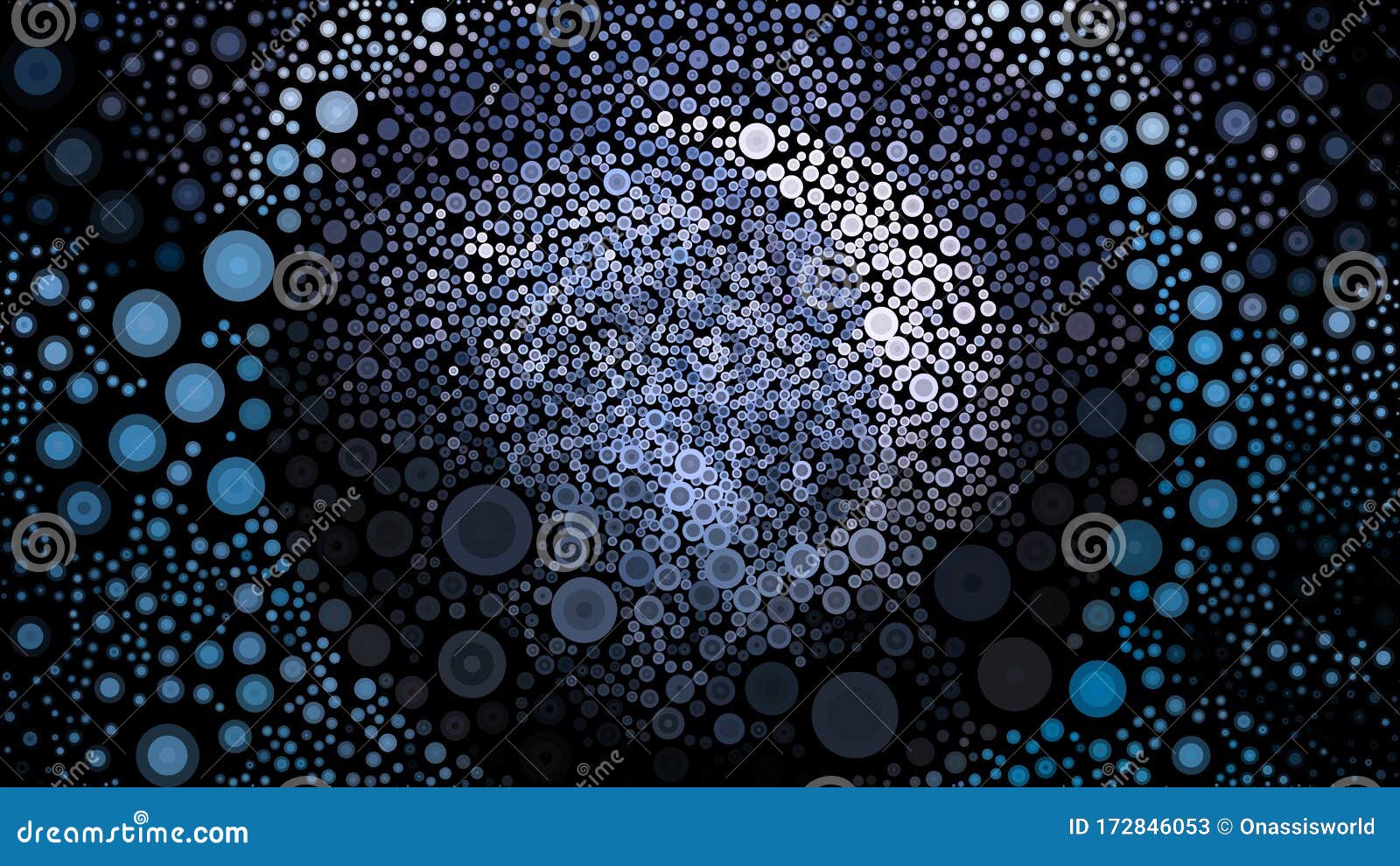 Once in a Blue Moon Concept Abstract Art Stock Illustration ...