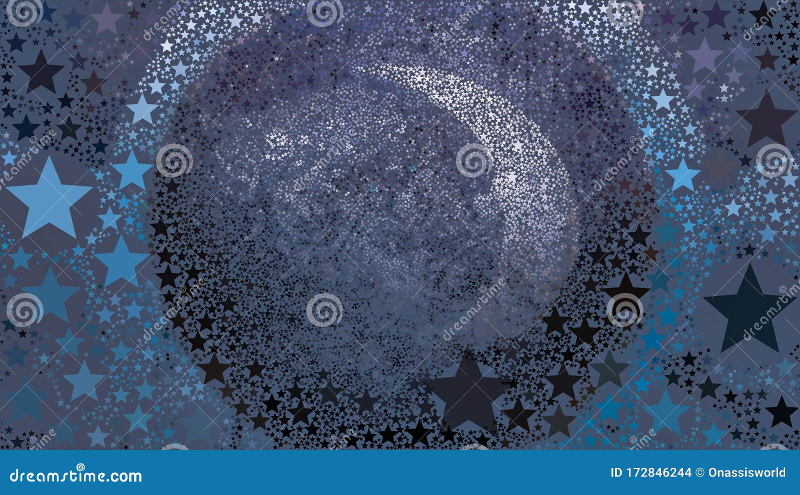 Once in a Blue Moon Concept Abstract Art Stock Illustration ...