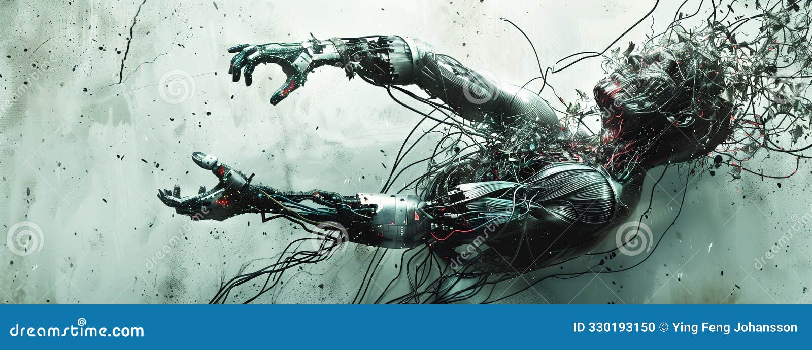 A Once Cutting-edge AI Robot Lies in Disrepair. Stock Illustration ... A Once Cutting-edge AI Robot Lies in Disrepair. Stock Illustration ...