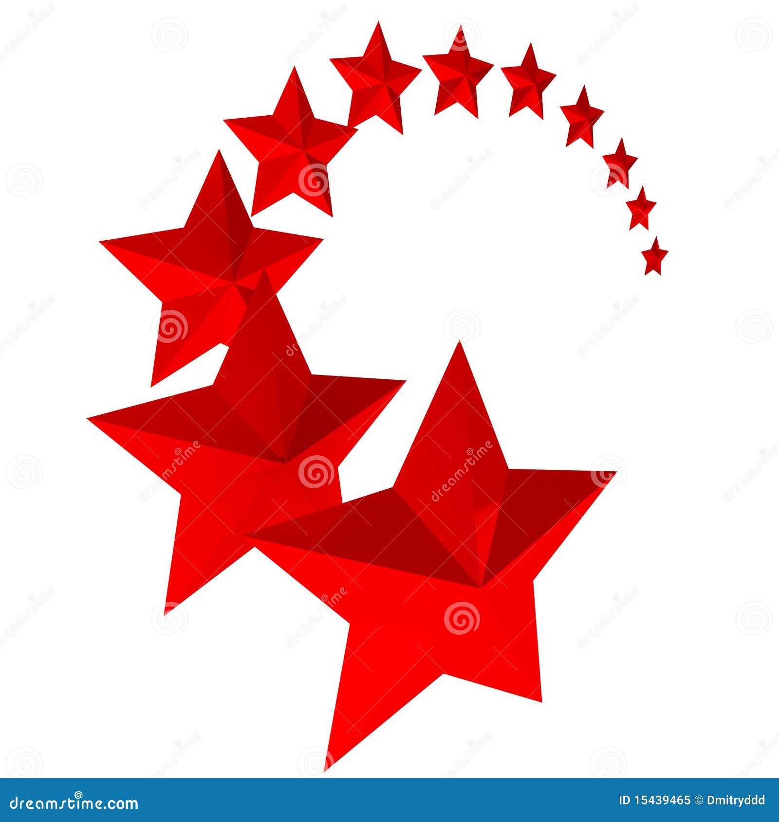 Once Estrellas Rojas En El Fondo Blanco Stock de ilustración ...