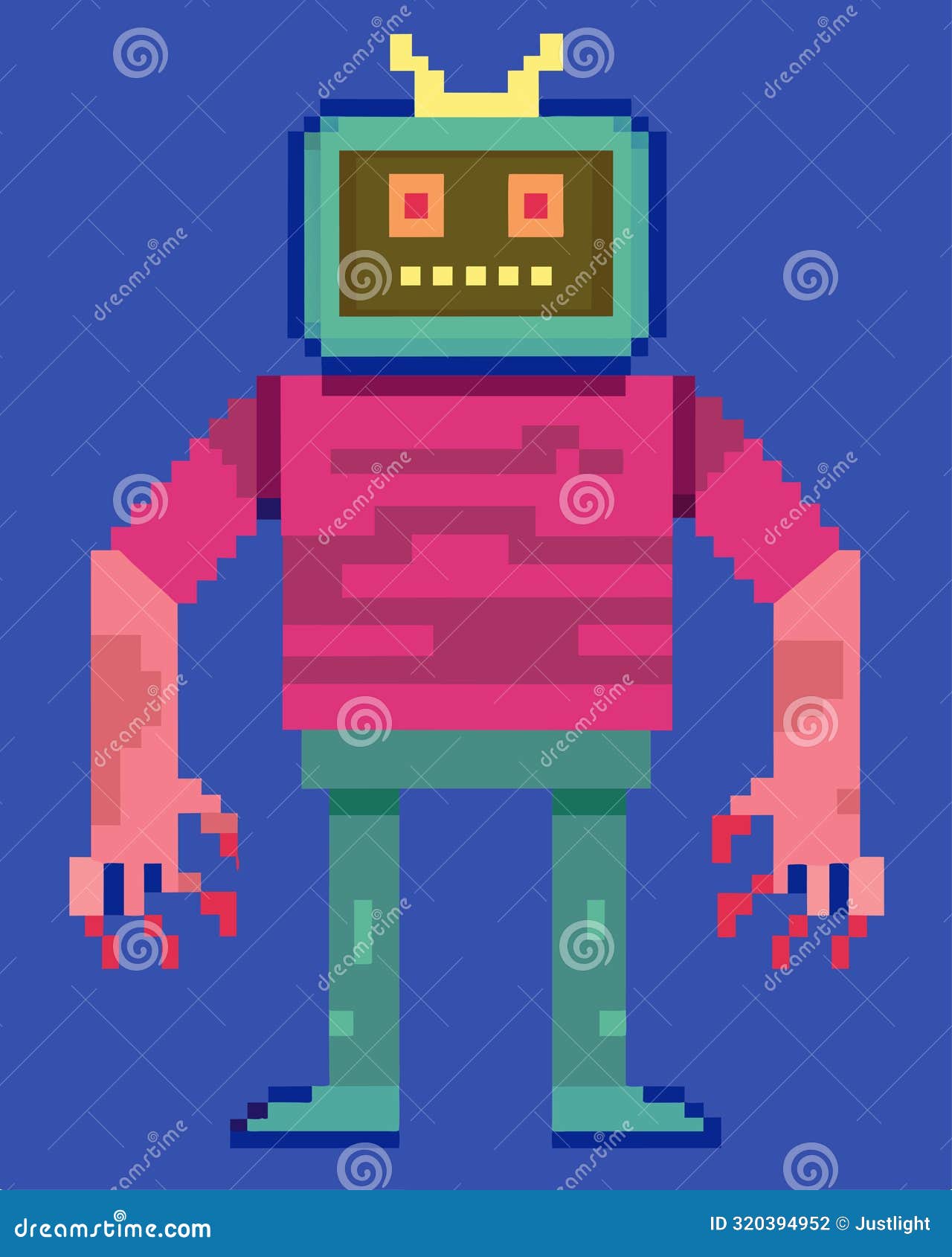 The Once Flat Pixels on the Screen Now Form the Bulging Body and ...