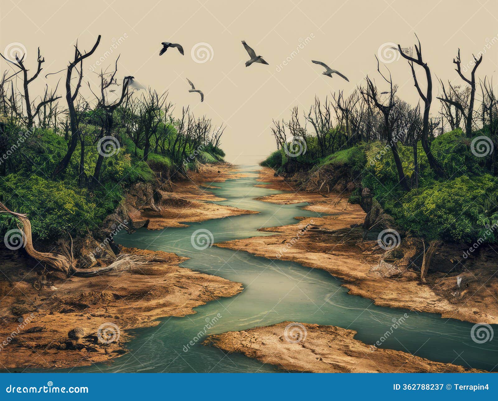 Once Lush and Thriving Area Now Suffering from Severe Deforestation ...