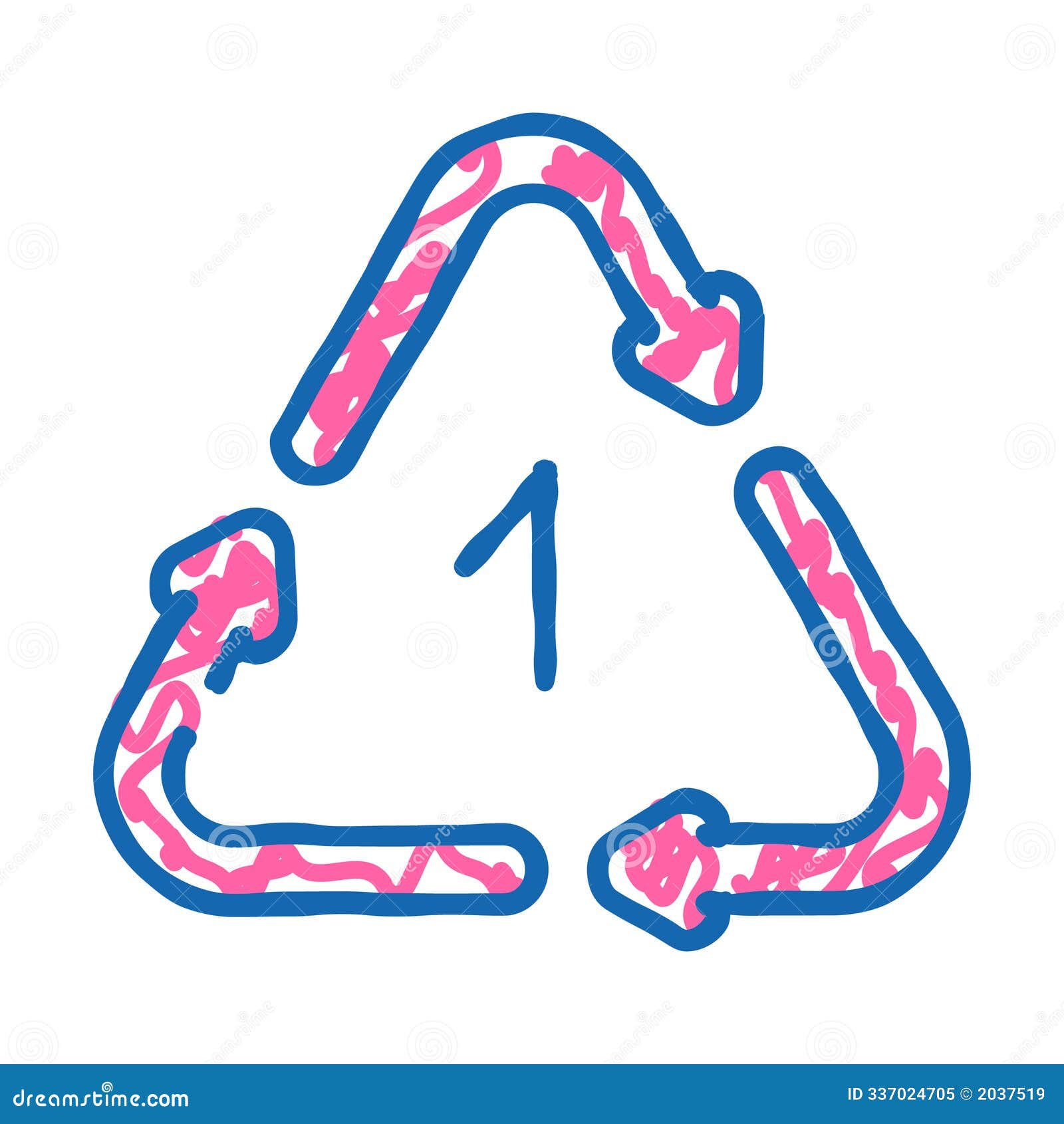 Once Reusing Plastic Packaging Icon Doodle Illustration Stock ...