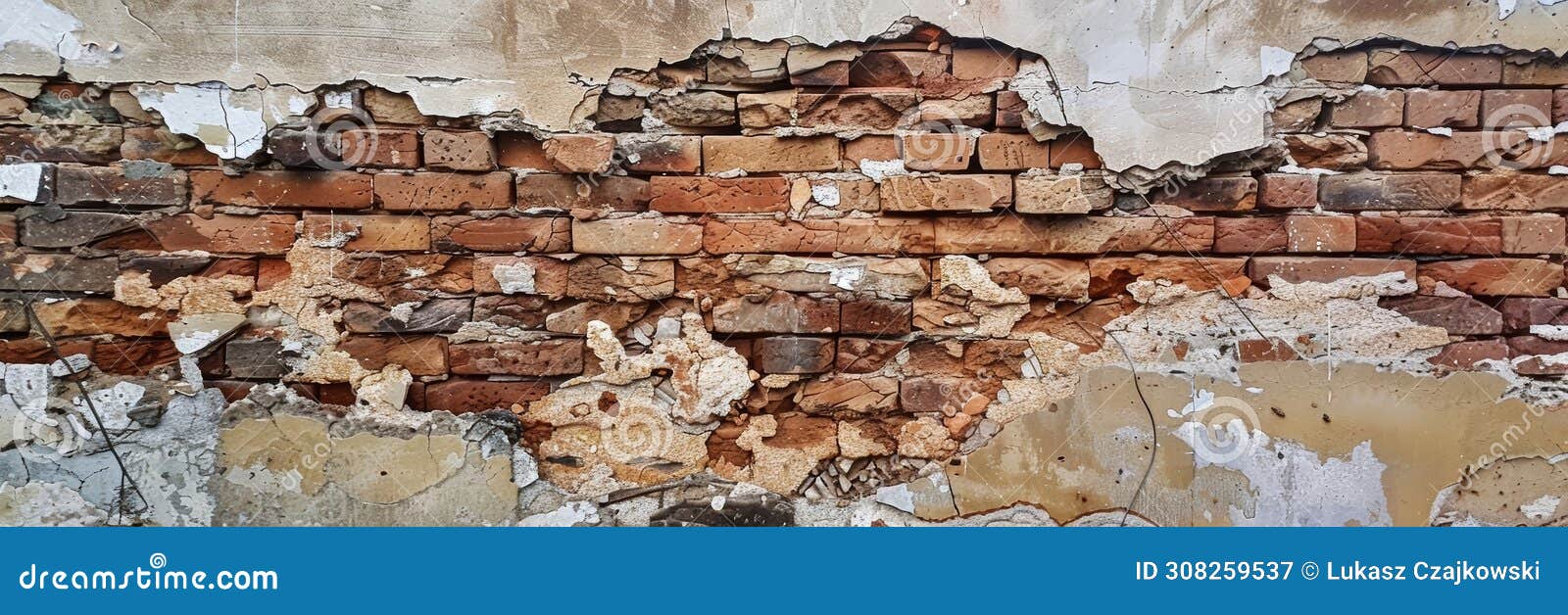 Old Brick Wall Demolition Background Texture. Generative AI Stock ...