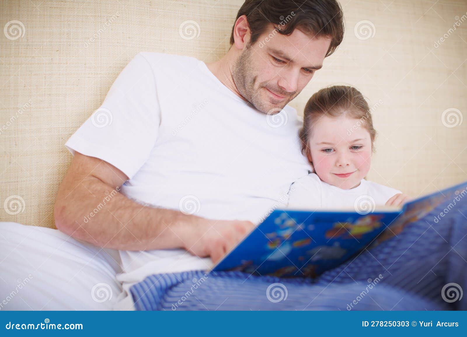 Once upon a Time...a Devoted Father Reading His Young Daughter a ...