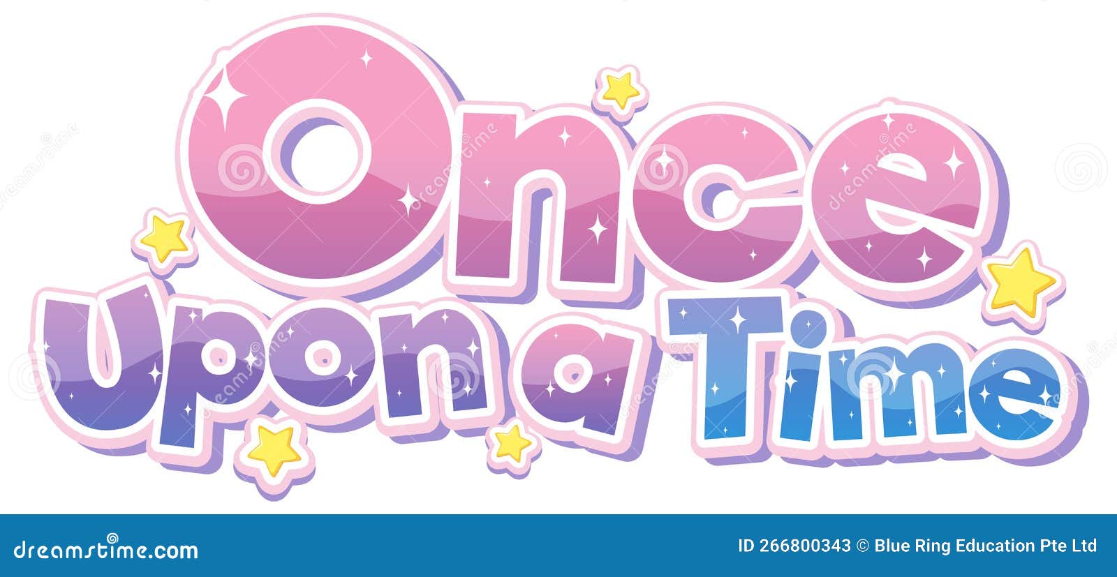 Once upon a Time Text for Banner Design Stock Vector - Illustration of ...