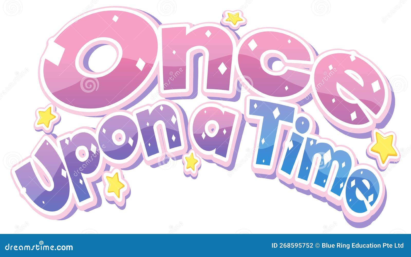 Once upon a Time Text for Banner Design Stock Vector - Illustration of ...