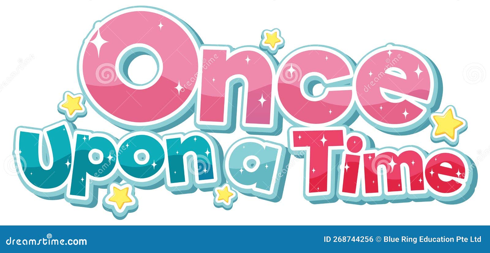Once upon a Time Text for Banner Design Stock Vector - Illustration of ...