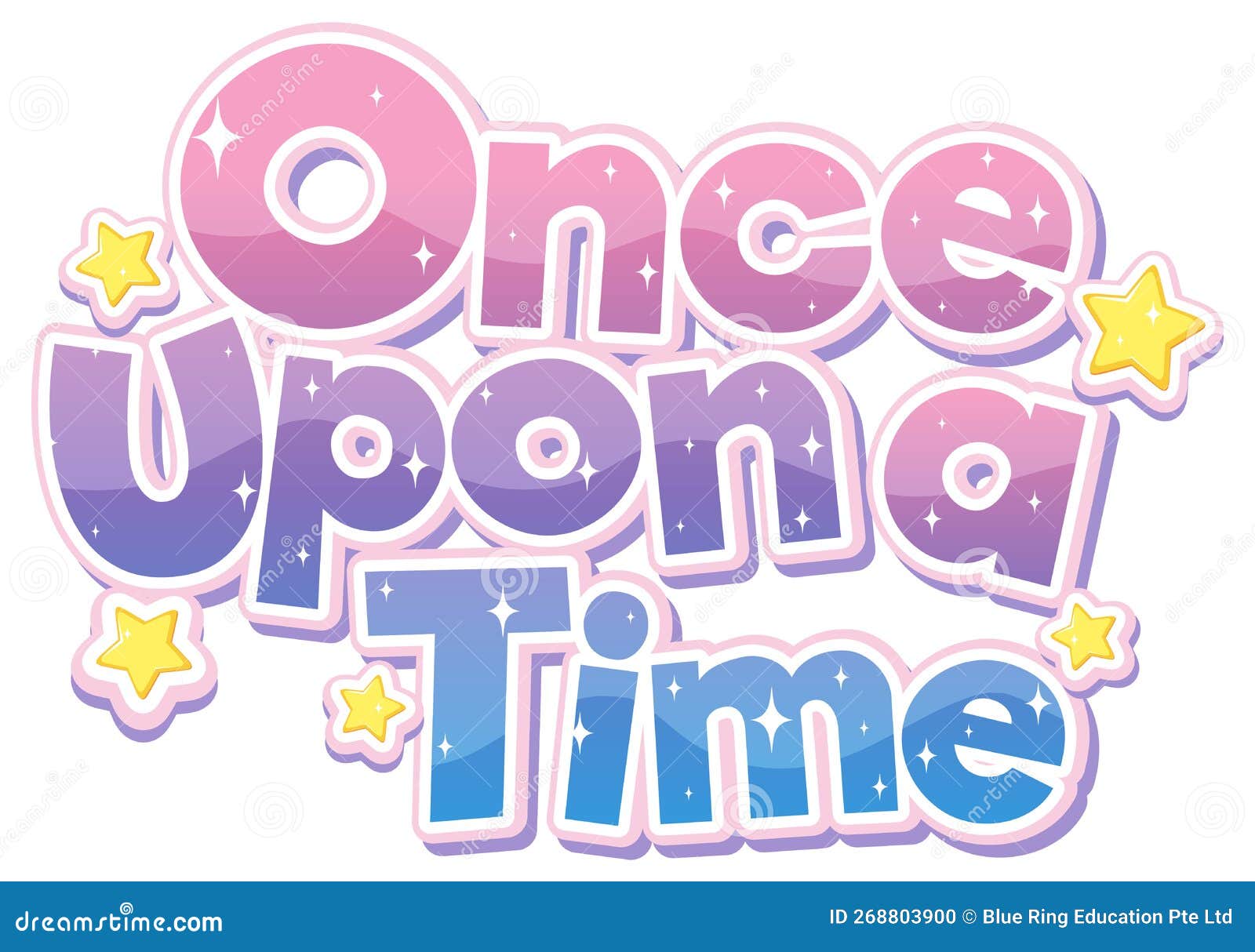 Once upon a Time Text for Banner Design Stock Vector - Illustration of ...