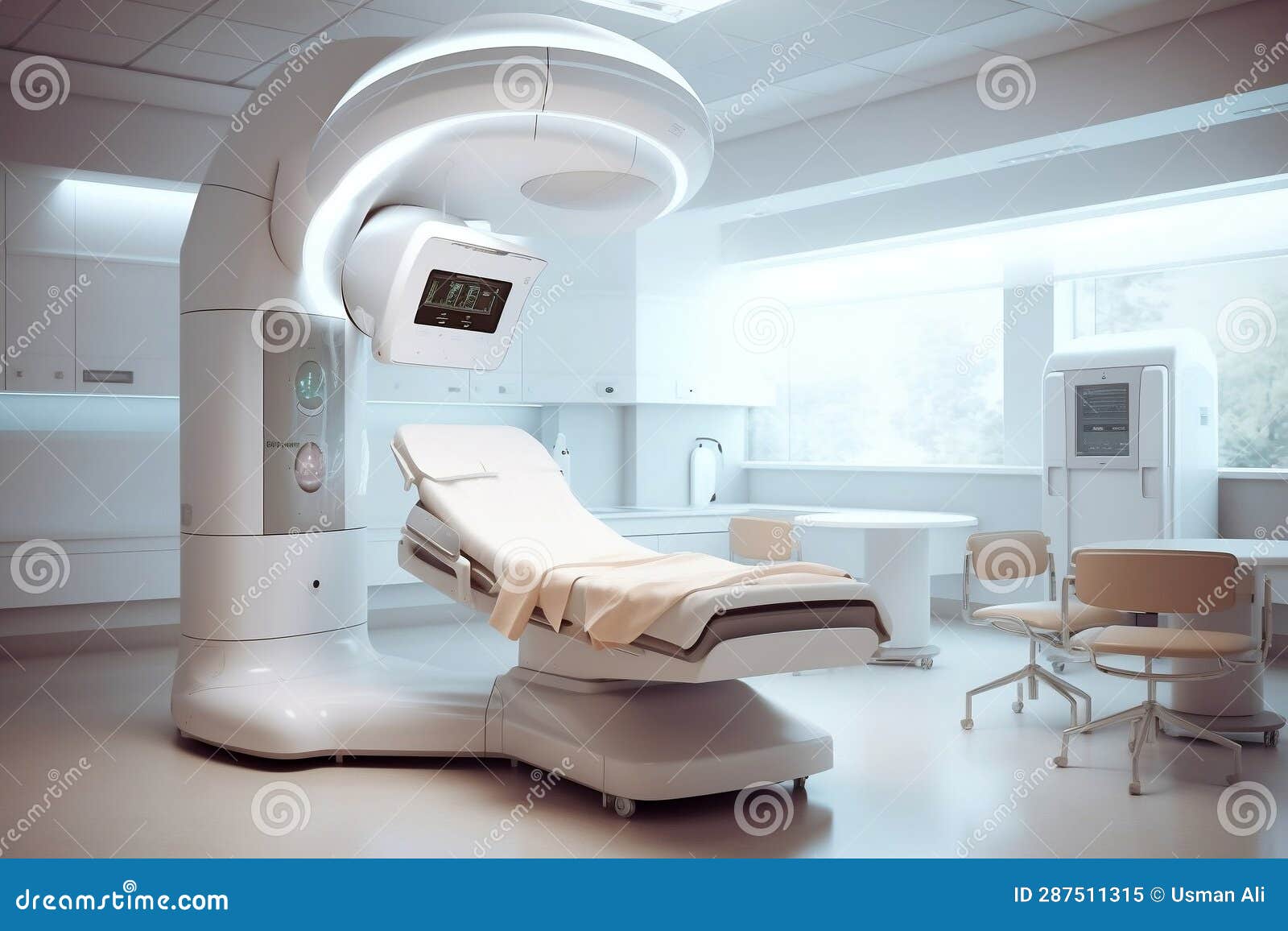 Oncology Care with Radiation Therapy Machine. AI Stock Image - Image of ...