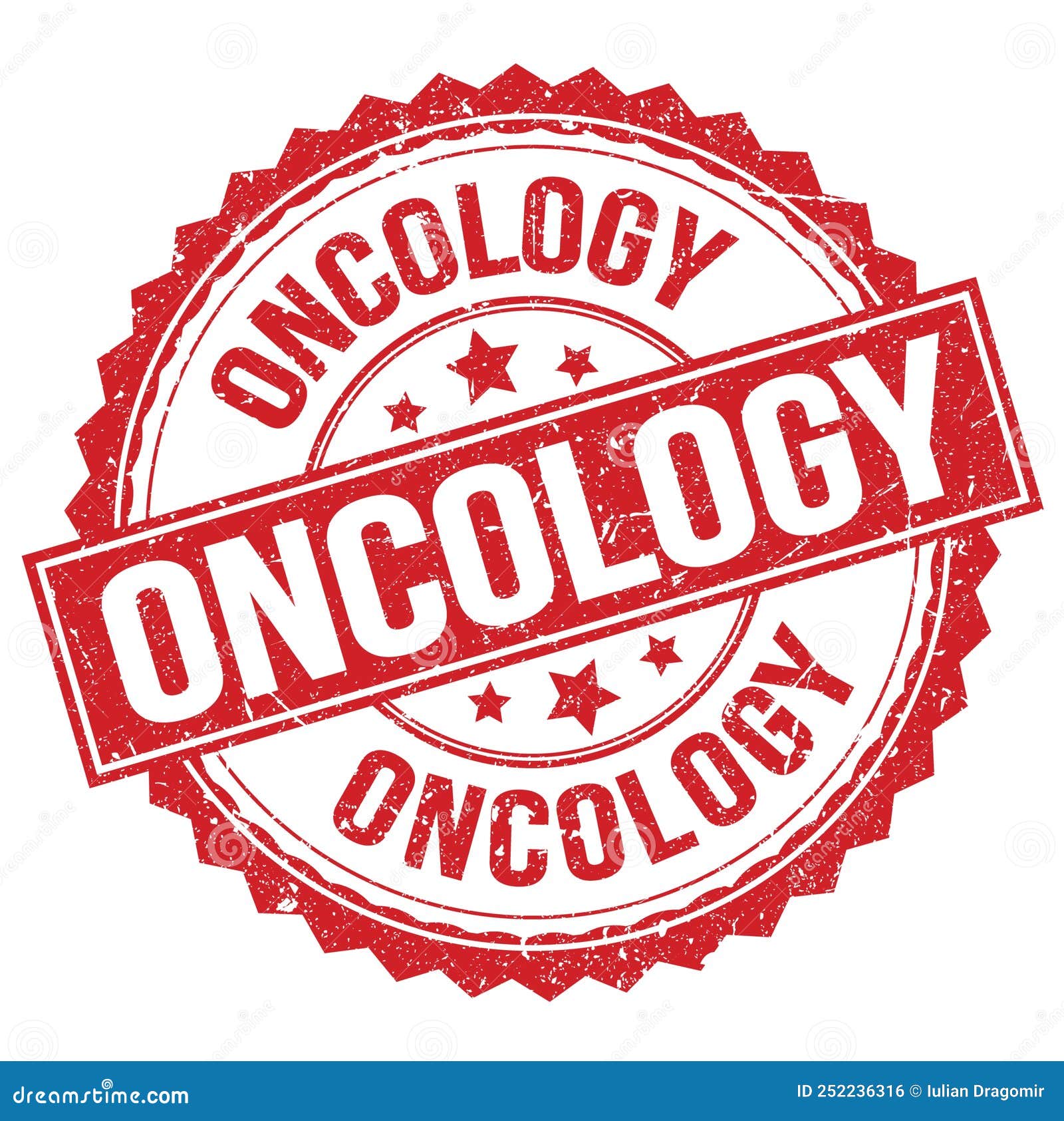 ONCOLOGY Text on Red Round Stamp Sign Stock Illustration - Illustration ...