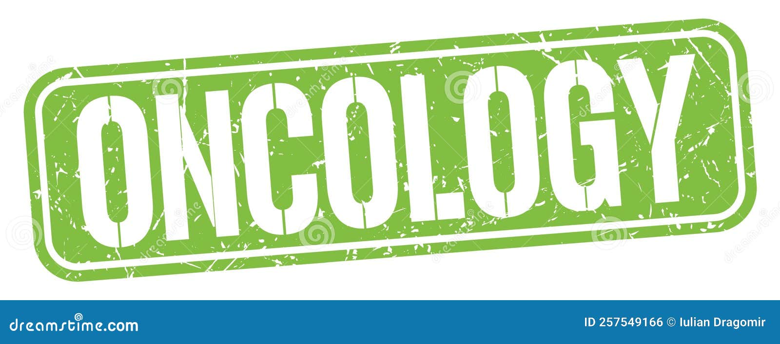 ONCOLOGY Text Written on Green Stamp Sign Stock Illustration ...