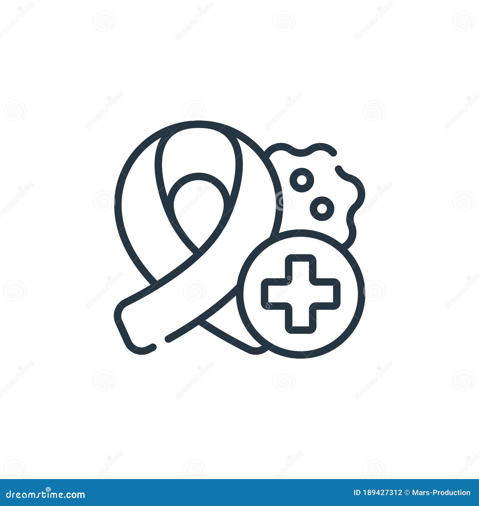 Oncology Vector Icon Isolated on White Background. Outline, Thin Line ... Oncology Vector Icon Isolated on White Background. Outline, Thin Line ...