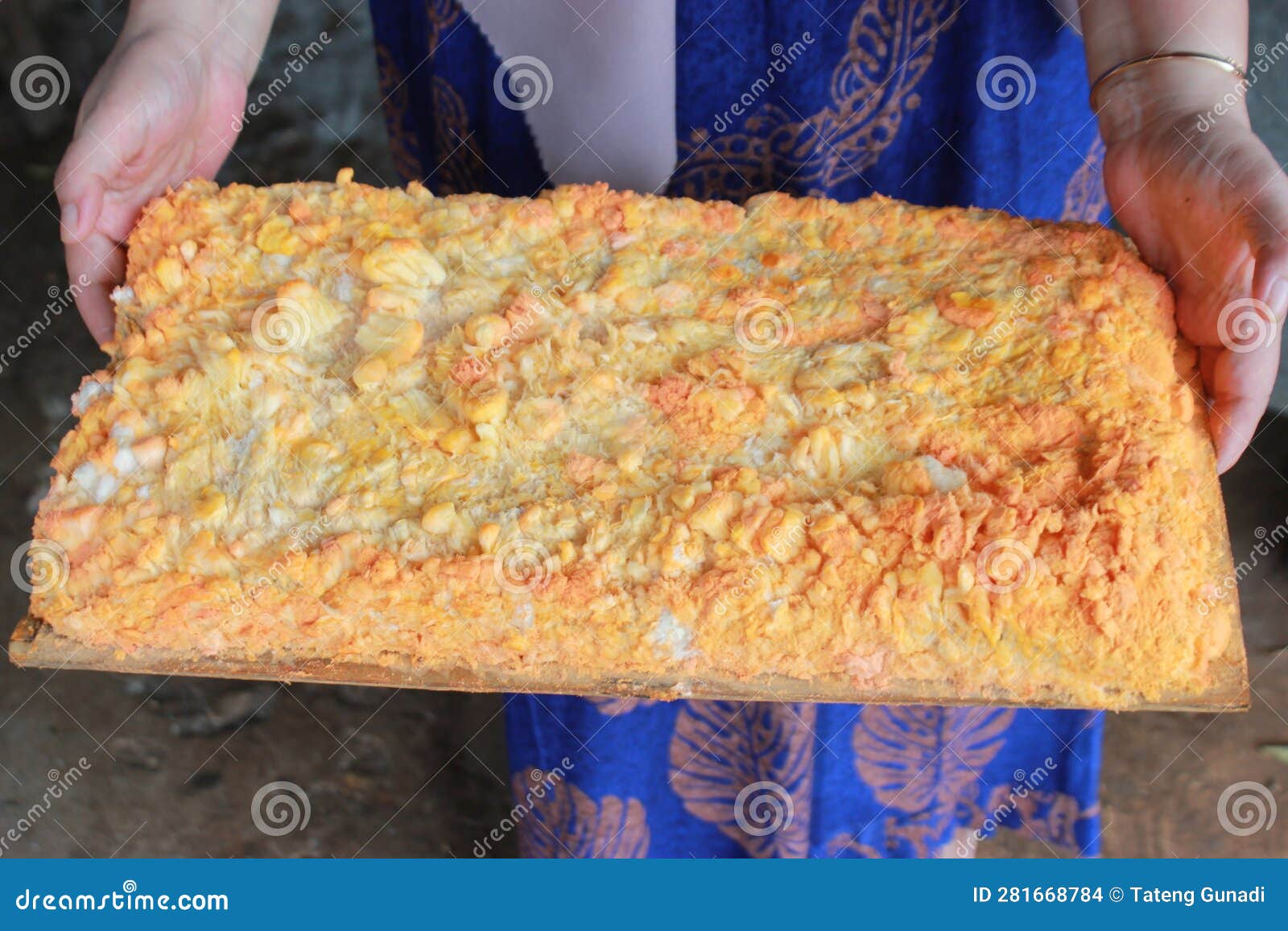 Oncom Red, Traditional Food in Indonesia Stock Photo - Image of eating ...