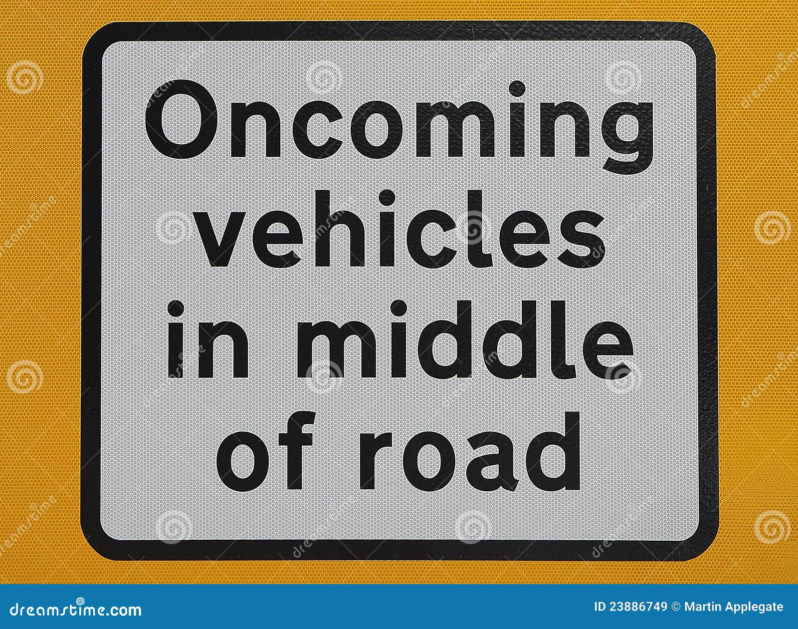 Oncoming vehicles sign stock image. Image of signage - 23886749