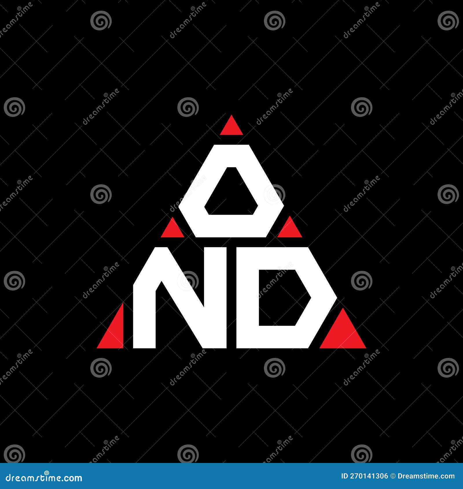 OND Triangle Letter Logo Design with Triangle Shape. OND Triangle Logo ...