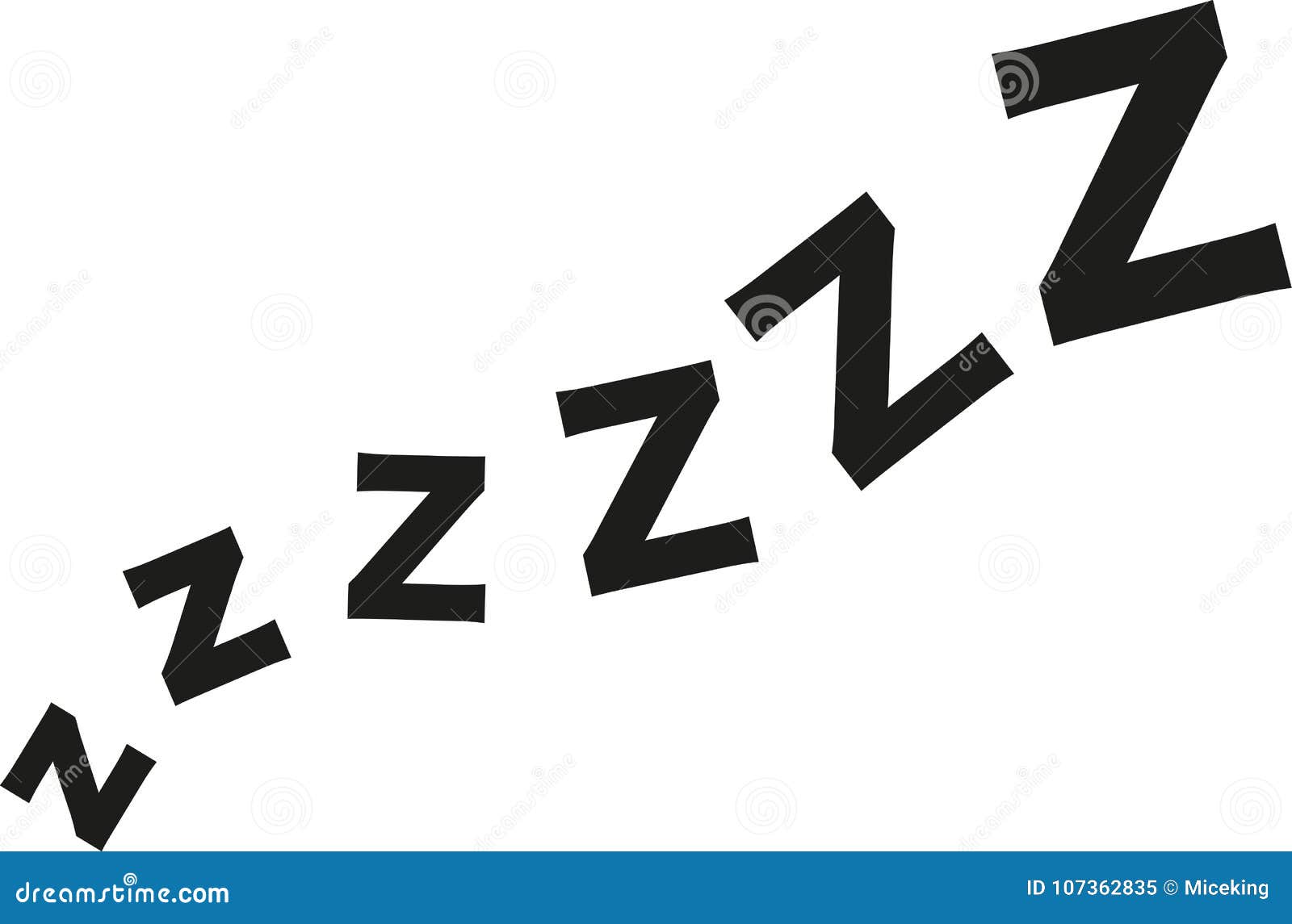 Onda del zzz el dormir stock de ilustración. Ilustración de humano ...