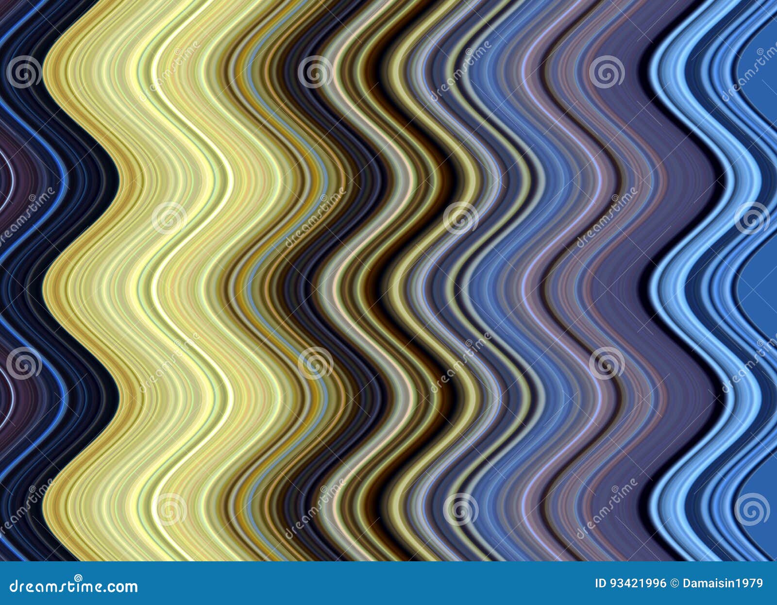 Ondas Como Formas En Tonalidades Azules Predominantes Stock de ...