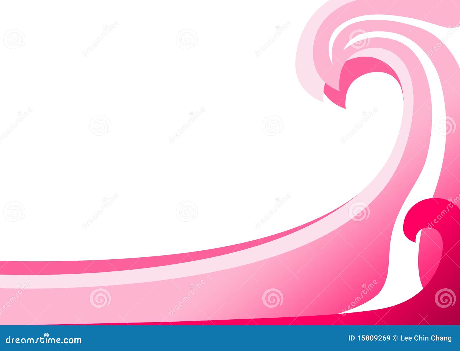 Ondas del color de rosa stock de ilustración. Ilustración de océano ...