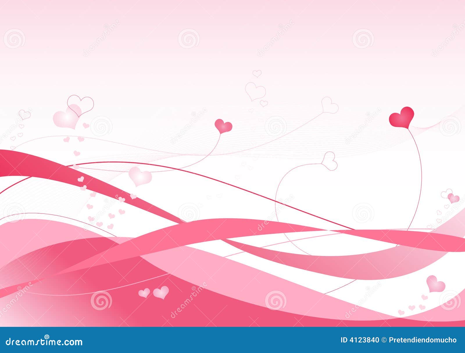 Ondas del color de rosa ilustración del vector. Ilustración de fondos ...