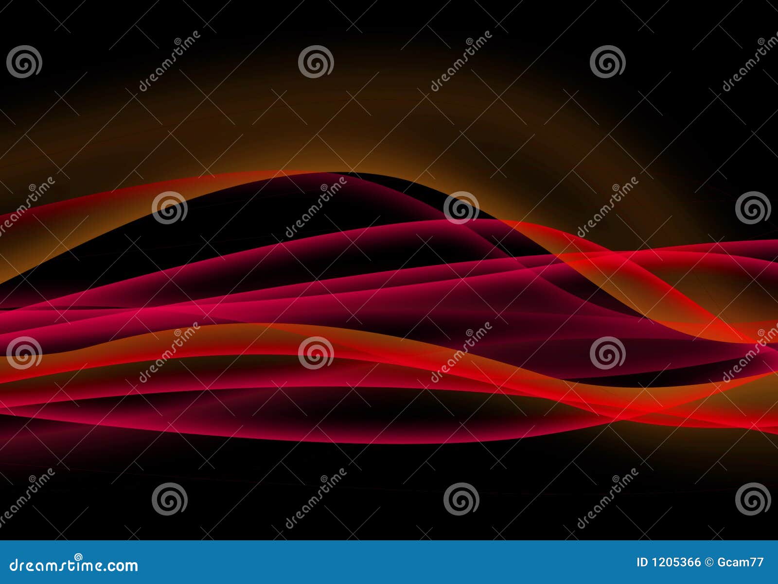 Ondas rojas de la energía stock de ilustración. Ilustración de colorido ...