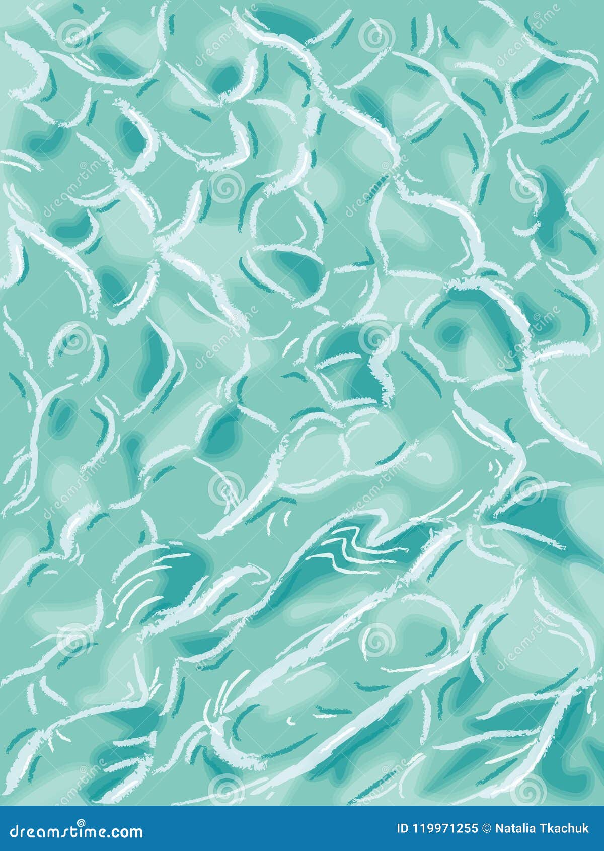 Ondas Verdes Claras Del Mar, Ejemplo Del Vector Ilustración del Vector ...