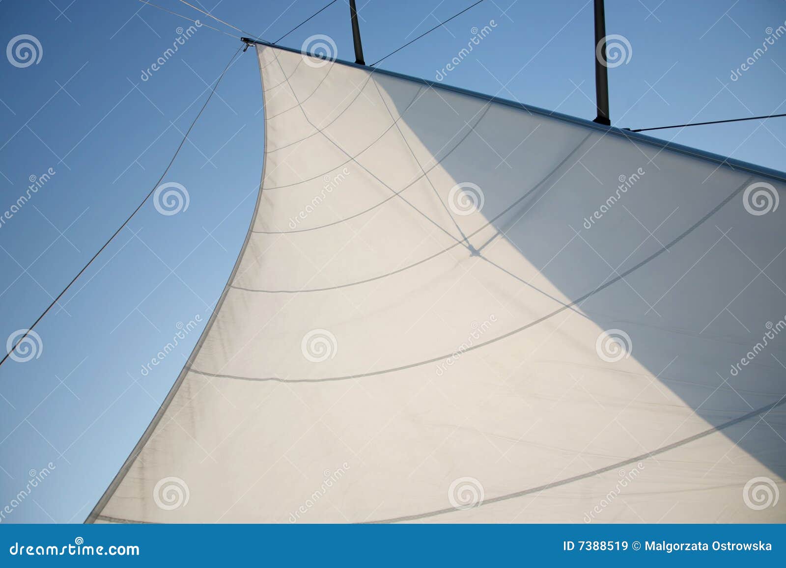 Onder de zeilen. stock afbeelding. Image of wind, zomer - 7388519