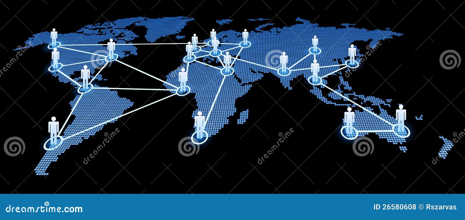 Onderling verbonden wereld vector illustratie. Illustration of aarde ...