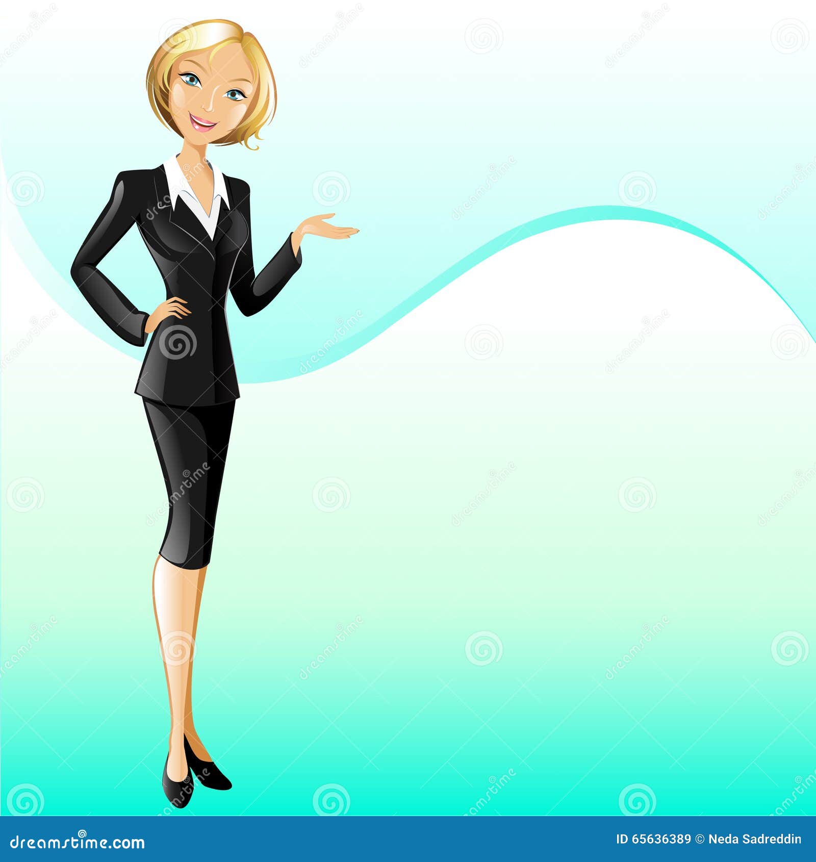 Onderneemster (het Voorstellen) Vector Illustratie - Illustration of ...