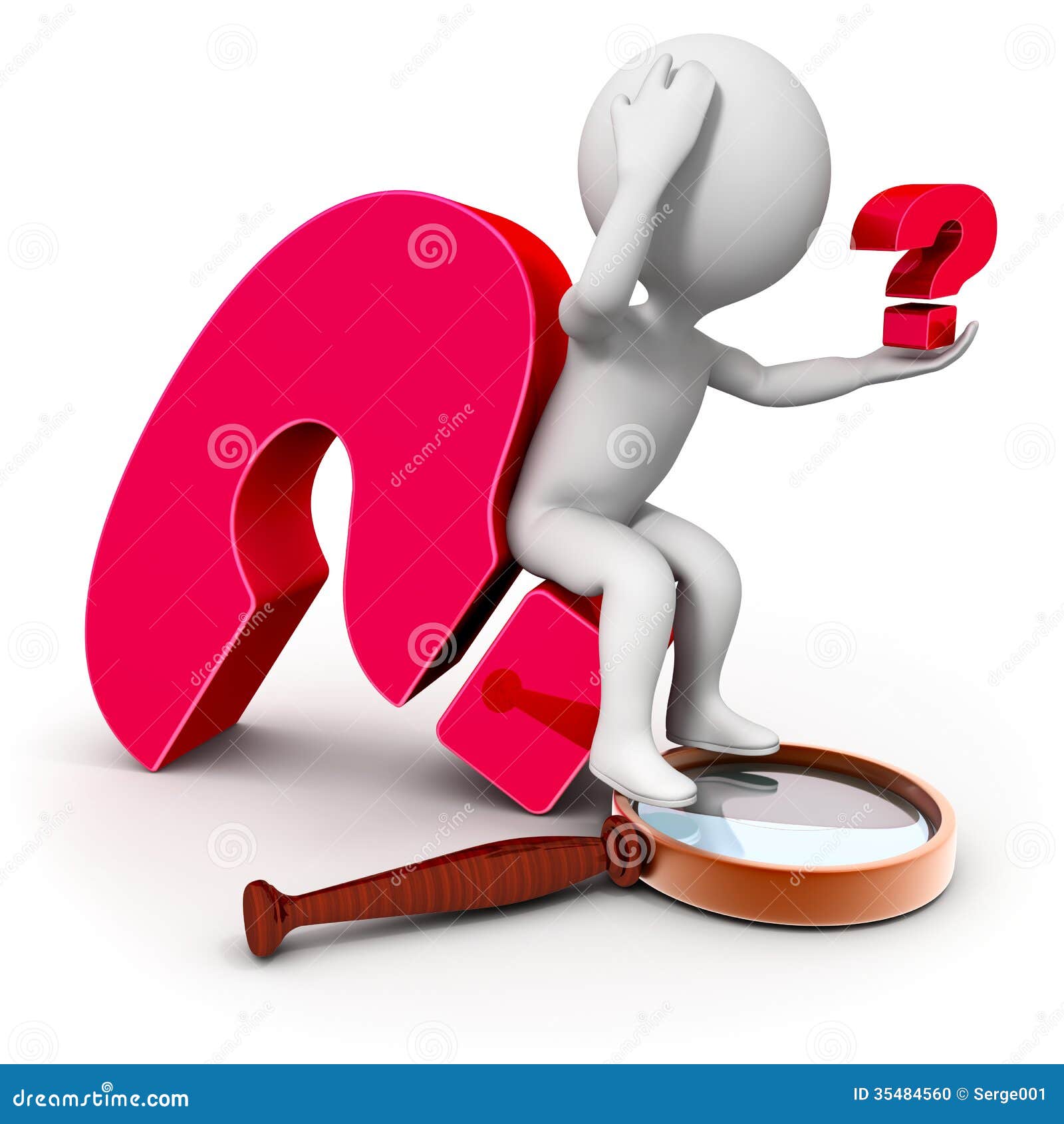 Onderzoek en nieuwe vraag stock illustratie. Illustration of begrip ...