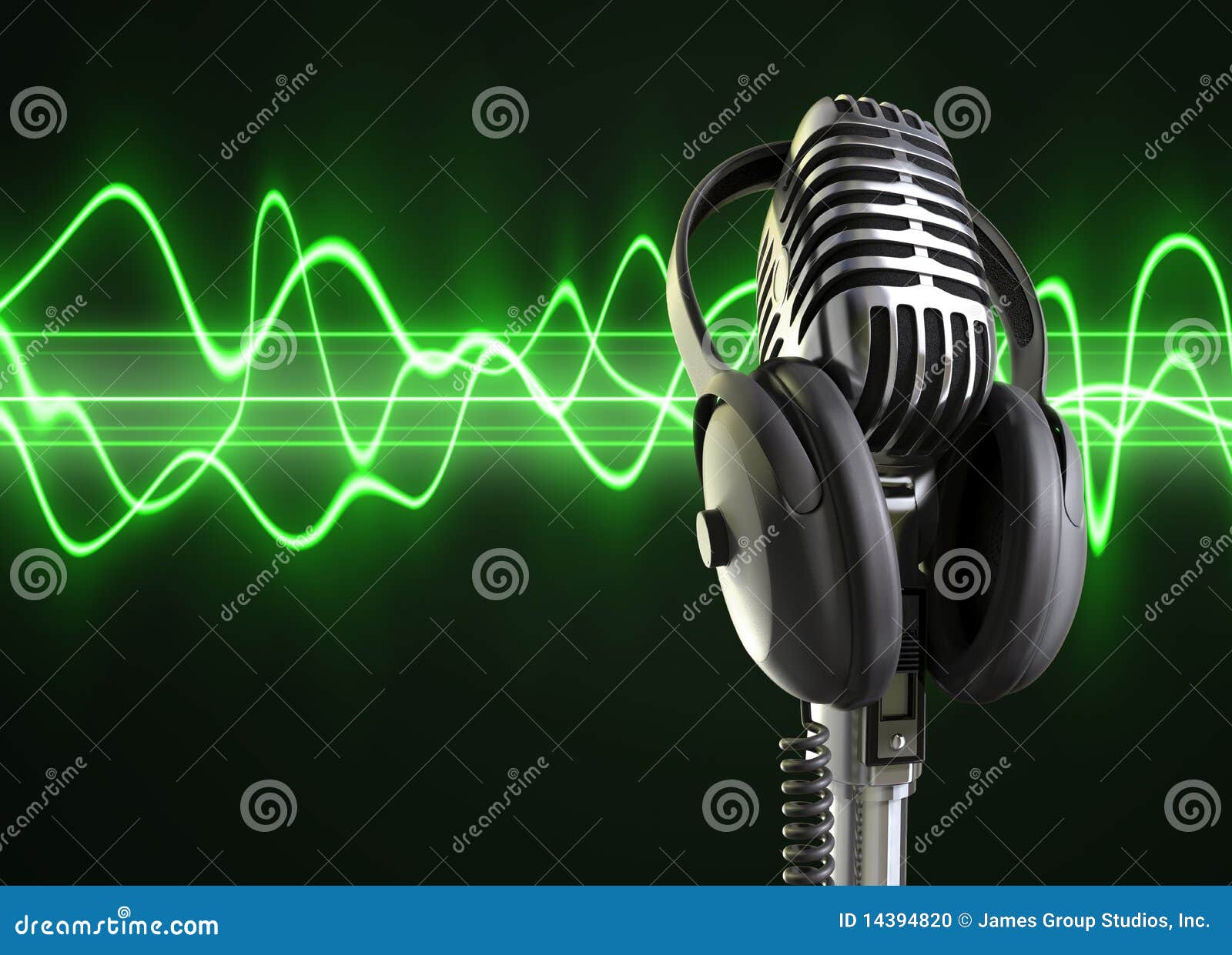 Ondes Et Microphone D'acoustique Photo stock - Image du fermer ...