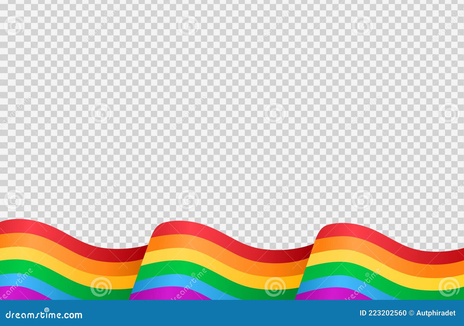 Ondulación De La Bandera Lgbt Arco Iris Aislada En Png O Símbolo De