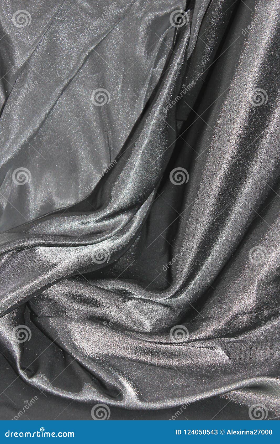 Ondular Los Dobleces De La Tela De La Seda Gris Imagen de archivo ...