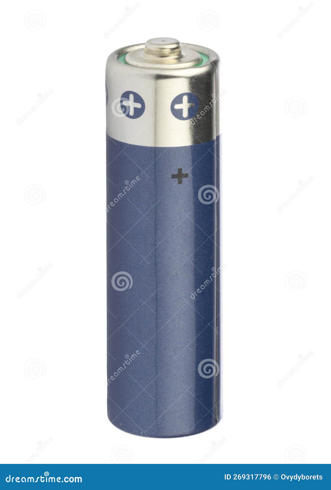 One AA Battery Isolated on White, with Clipping Path Stock Photo ...