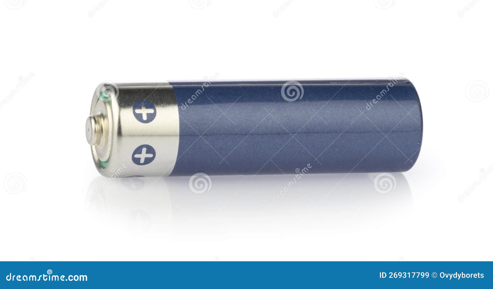 One AA Battery Isolated on White, with Clipping Path Stock Image ...