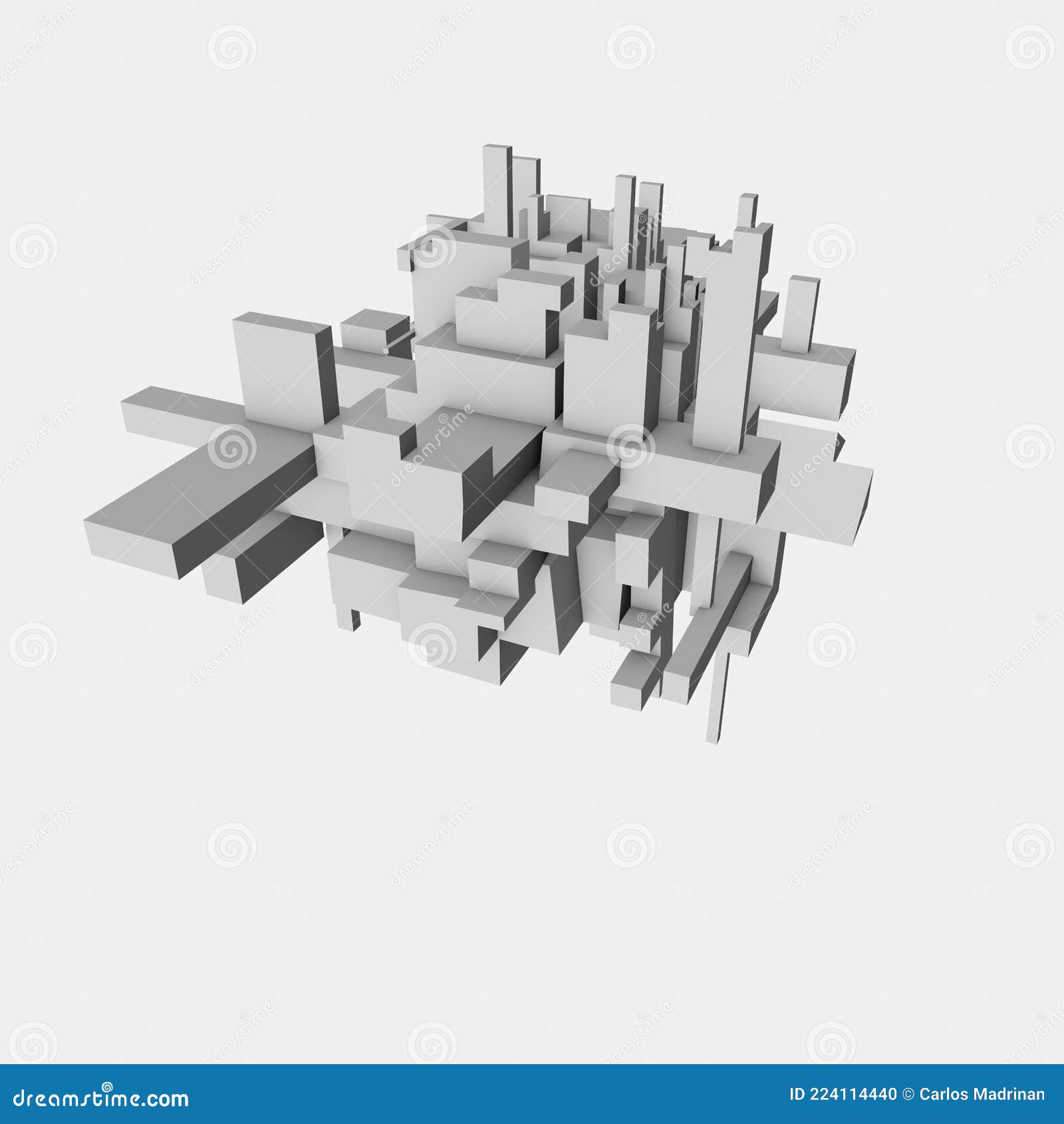 Different Types of 3d Shapes Making One Object. Stock Vector ...