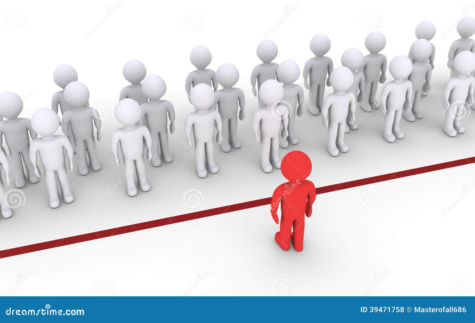 One is against many stock illustration. Illustration of business - 39471758