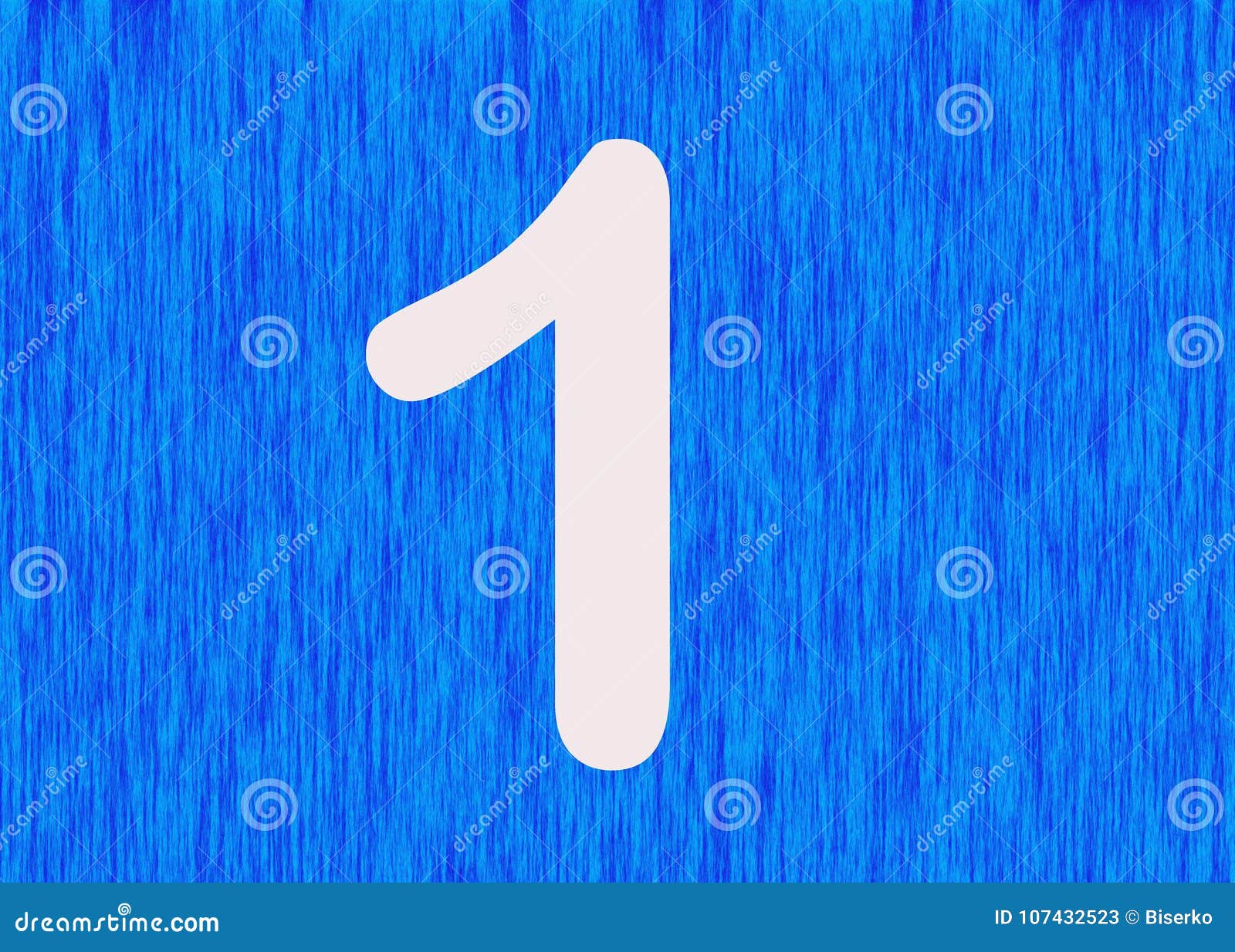 Number 1 on the Blue Background Stock Illustration - Illustration of ...