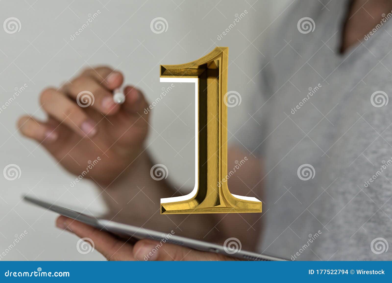 A One Anniversary 3d 1 Years or Award. Event Party Stock Photo - Image ...